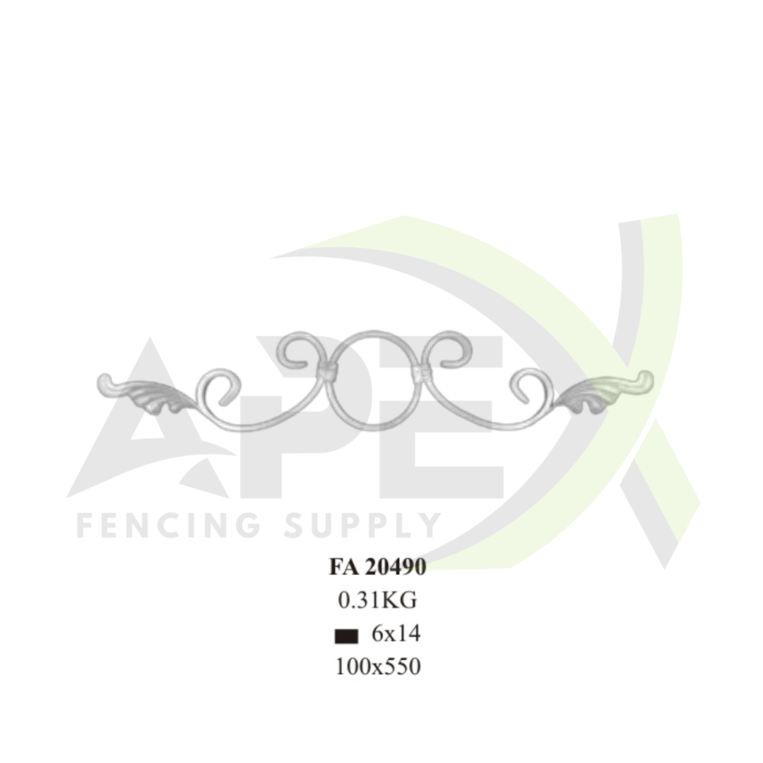 Aluminium Scroll 100x550 — Apex Fencing Supply