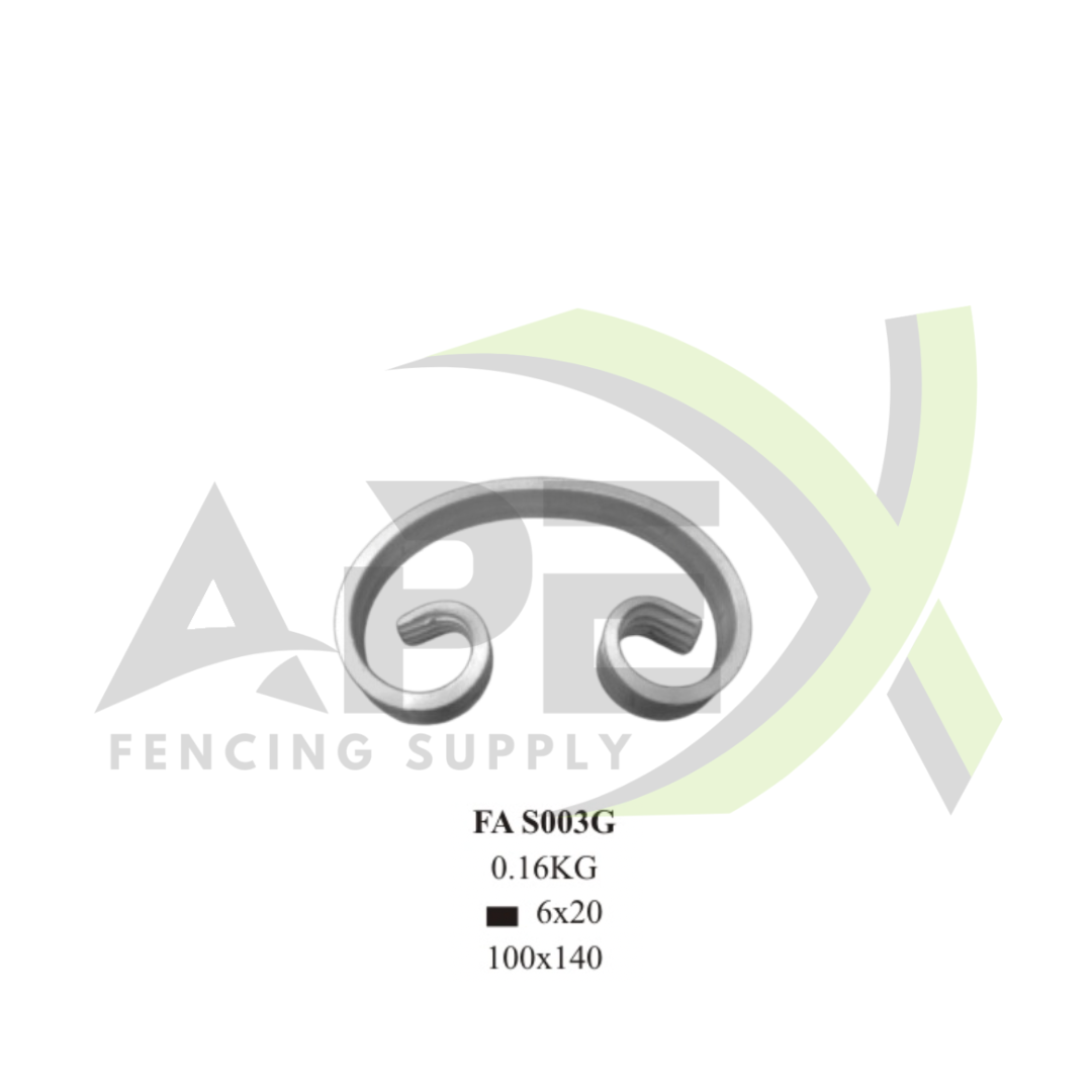 Aluminium Scroll 100x140 — Apex Fencing Supply