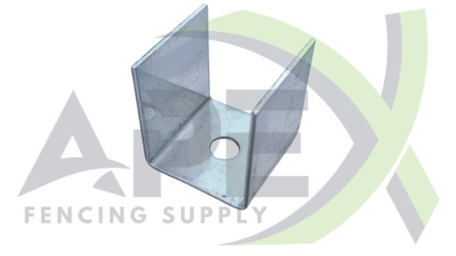 U-Shape Post Bracket - Zinc — Apex Fencing Supply