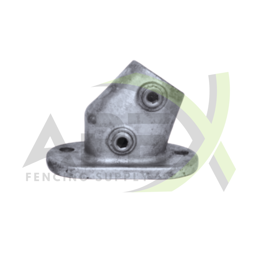 Steel Adjustable Base Flange 30-45 deg — Apex Fencing Supply